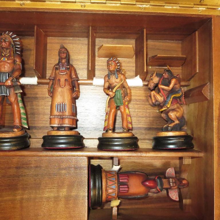 Anri Monsalvat "Cavalry and Indians" Carved Wooden Chess Set at 1stDibs ...