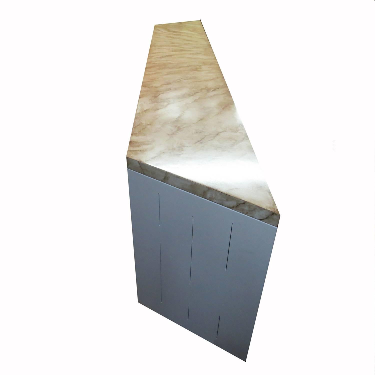 Mid-Century Lighted Wall Mounted Console For Sale at 1stDibs