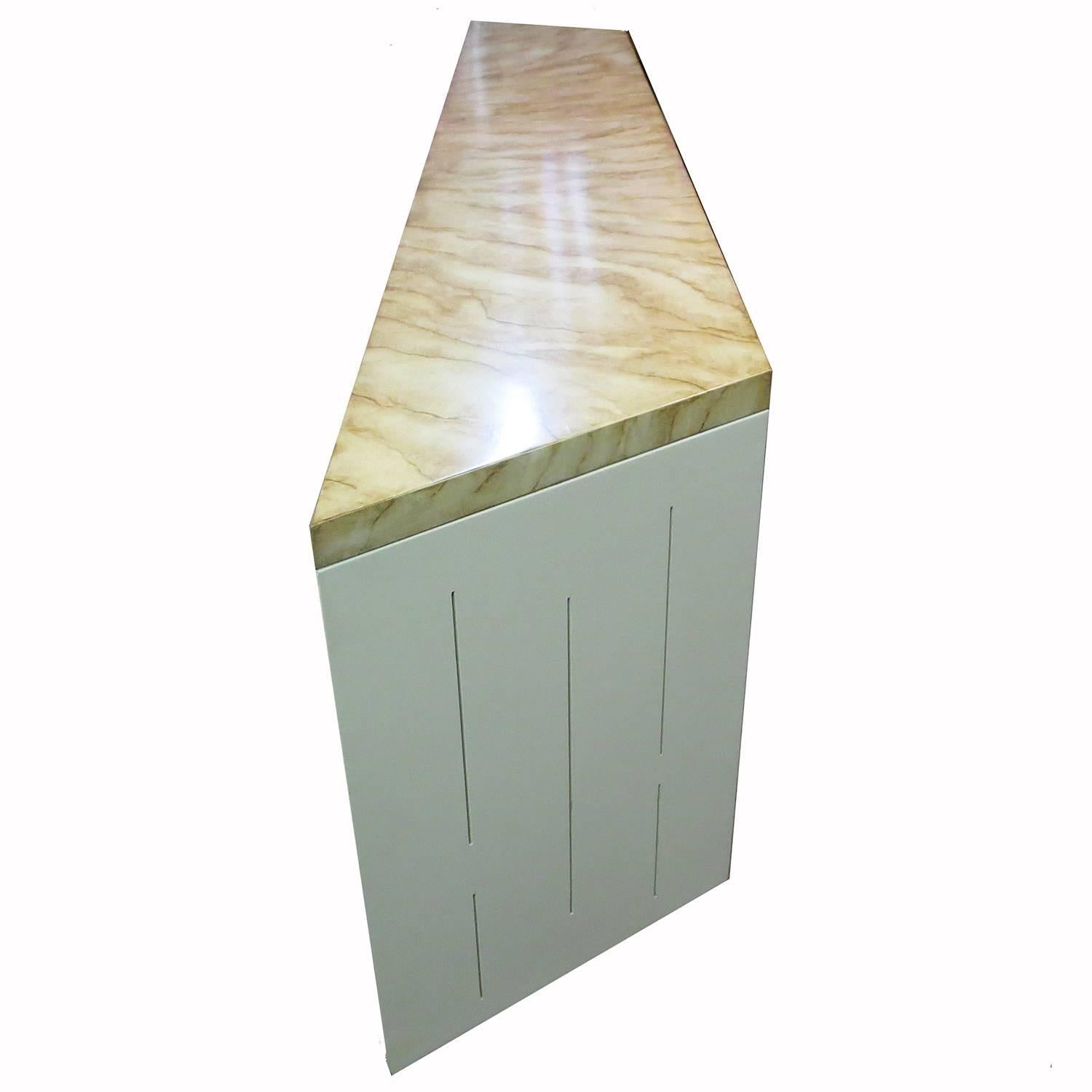 Mid-Century Lighted Wall Mounted Console For Sale at 1stDibs