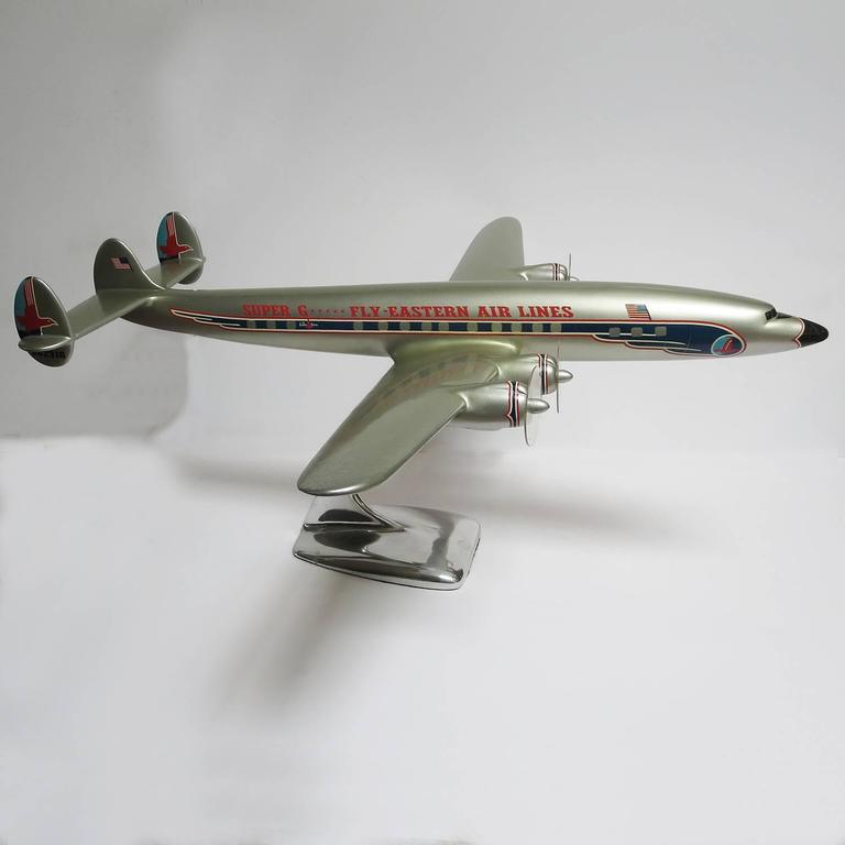 Eastern Airlines Painted Metal Constellation Airplane Desk Model at ...
