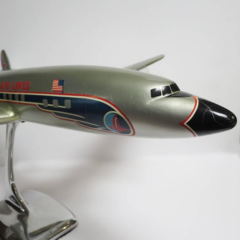 Eastern Airlines Painted Metal Constellation Airplane Desk Model at ...