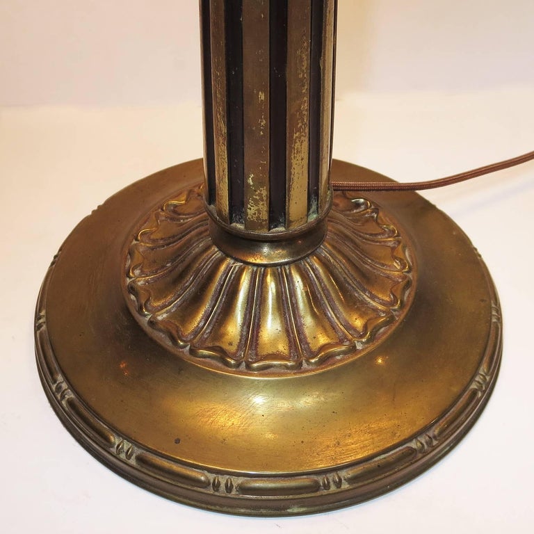 Emeralite 8734 Series Double Library Desk Lamp in Brass and Glass ...