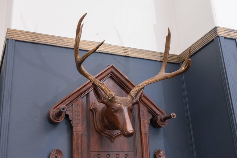 Black Forest Folk Art Deer Head Coat Rack at 1stDibs | deer coat rack