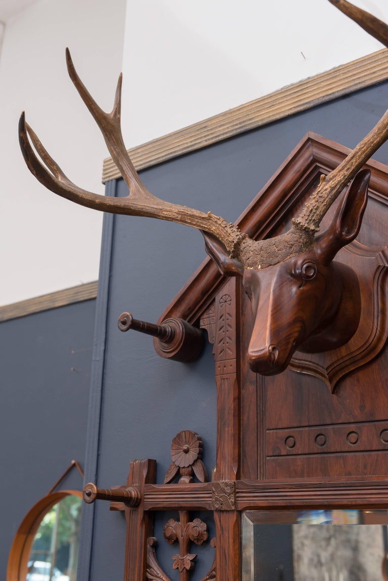 Black Forest Folk Art Deer Head Coat Rack at 1stDibs | deer coat rack