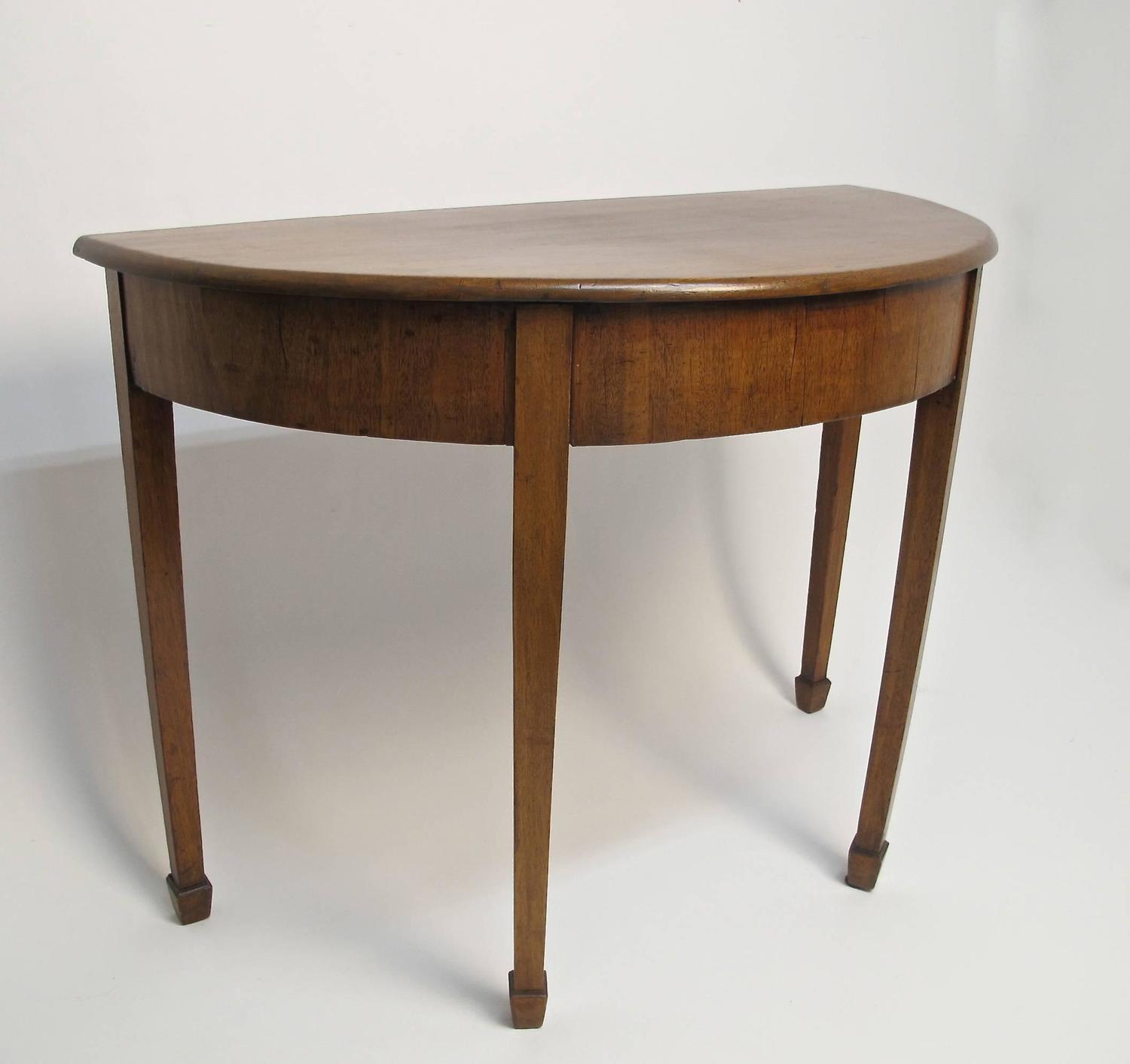 English Georgian Demilune Table For Sale at 1stdibs