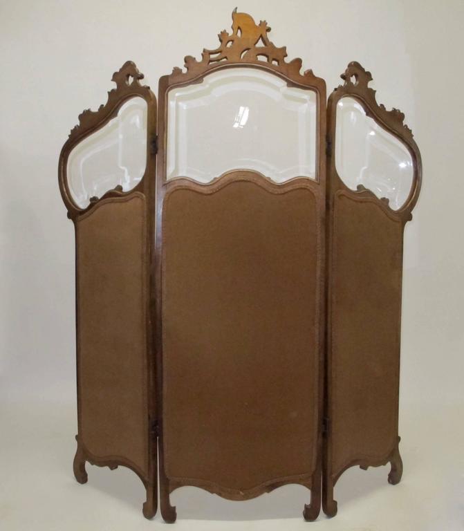 French Art Nouveau Style Walnut Dressing Screen at 1stDibs | french ...