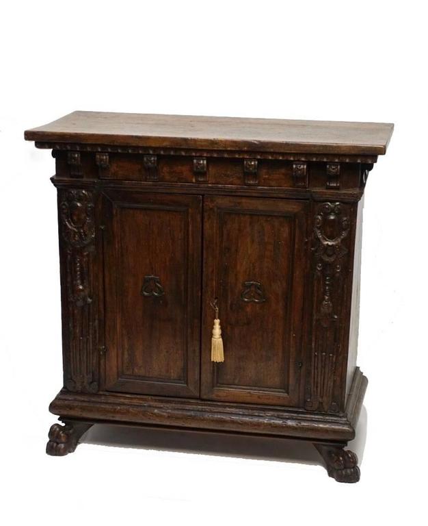 18th Century Italian Renaissance Walnut Cabinet at 1stDibs