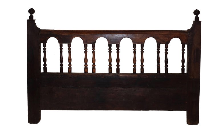 Rustic 19th Century Spanish Queen Size Headboard at 1stDibs
