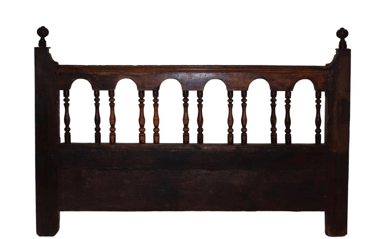 Rustic 19th Century Spanish Queen Size Headboard at 1stDibs