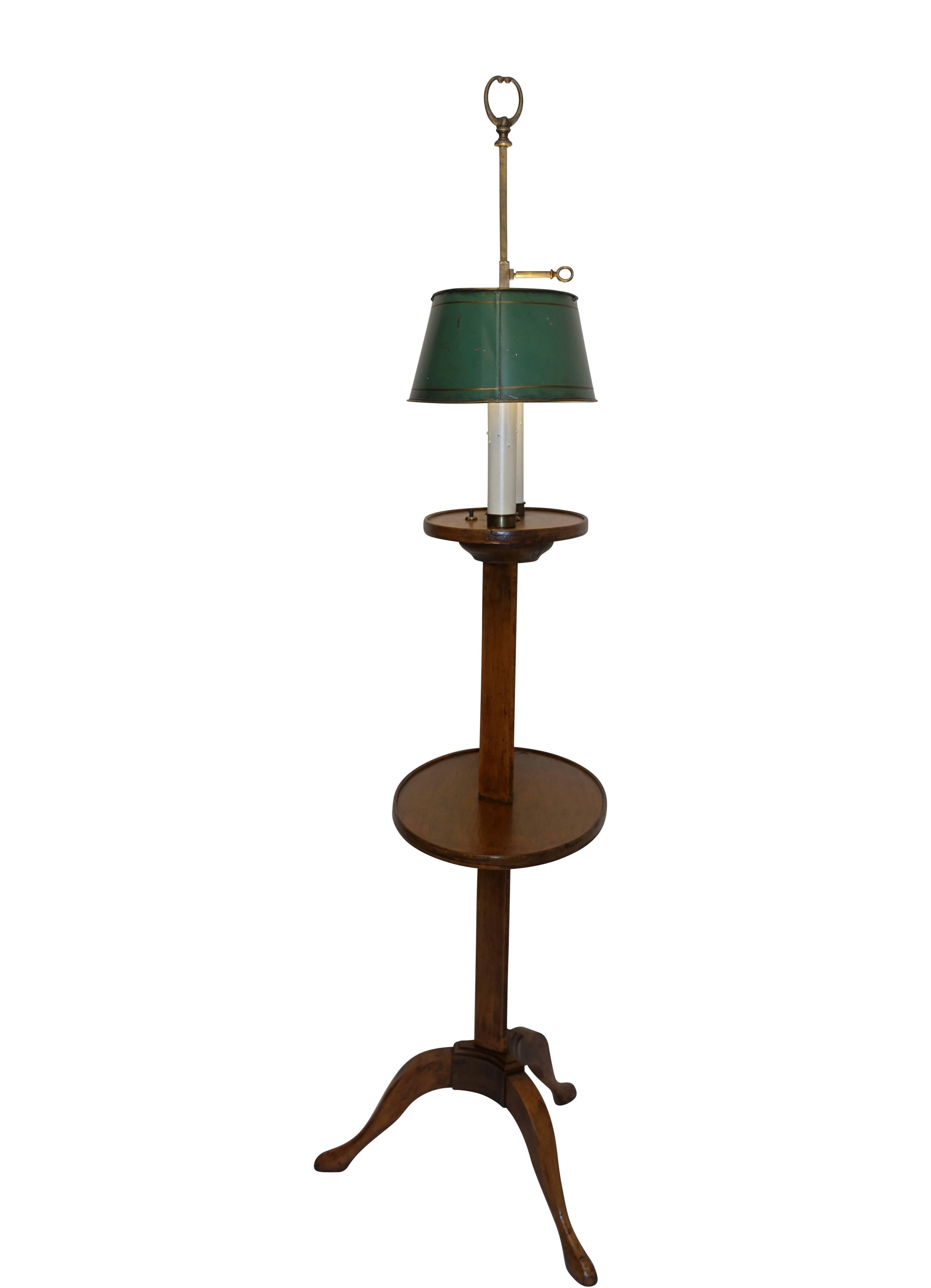 Bouillotte Candle Stand Lamp with Tole Shade, French, 19th Century at ...