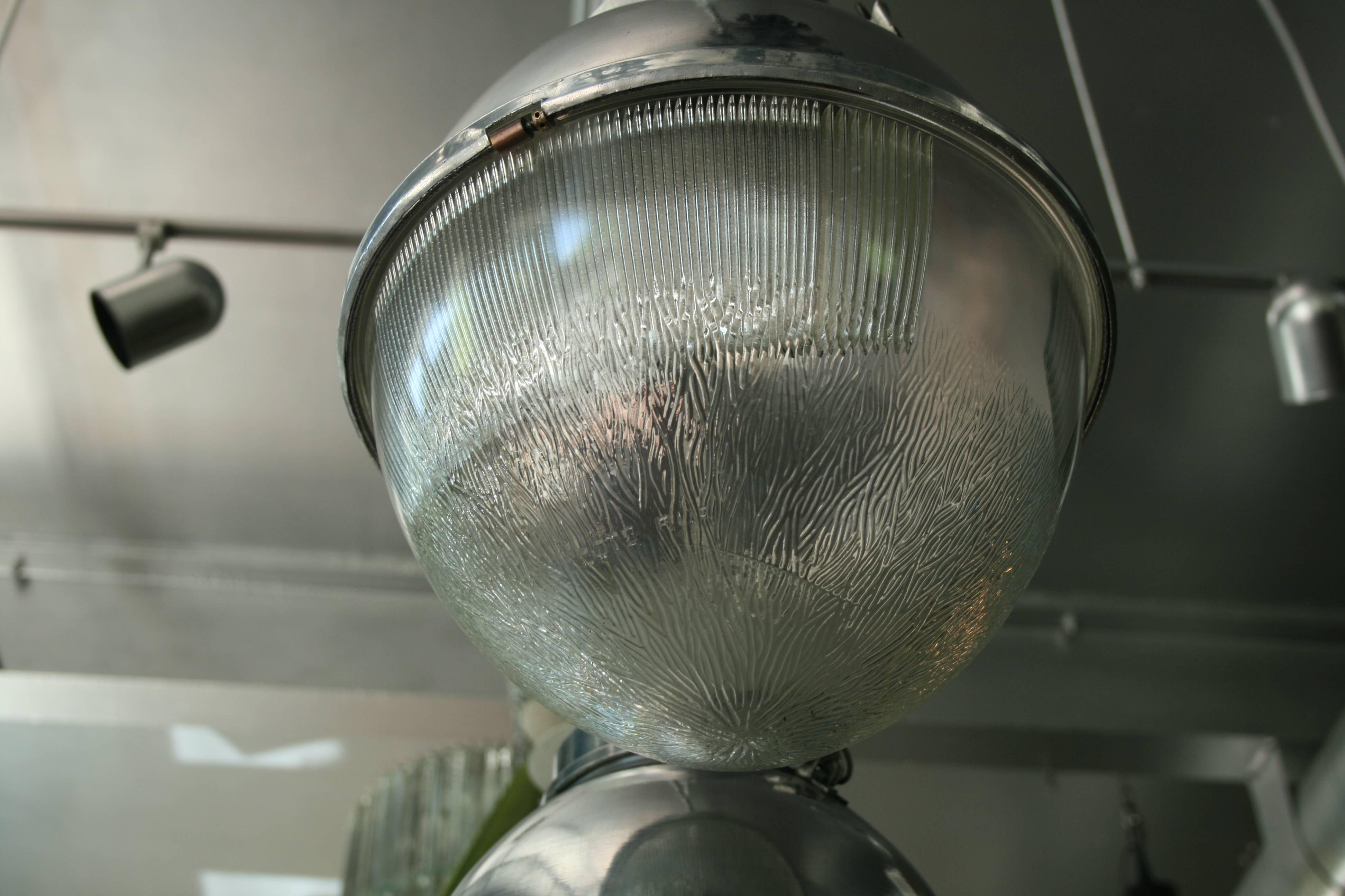 Large 'Cote Rue' Metal and Glass Industrial Pendant Lights at 1stDibs ...