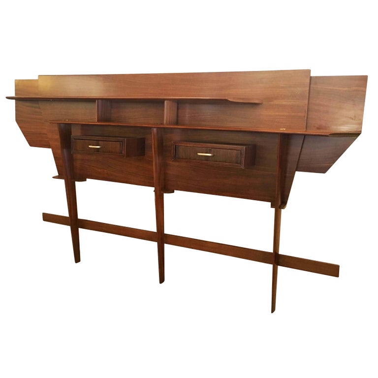 Italian Mid-Century Wall Console Unit at 1stDibs