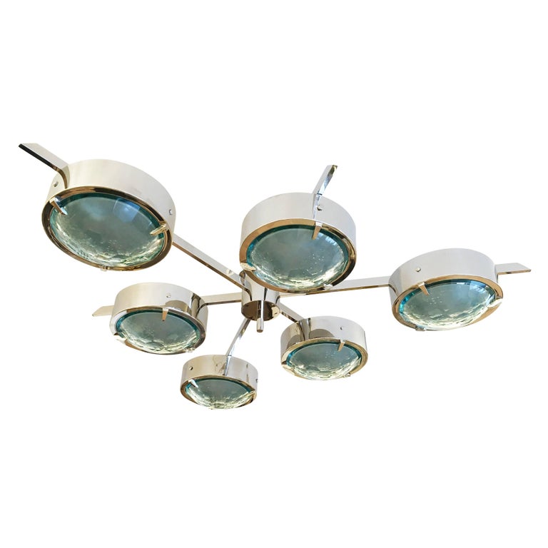 "Stella Argento" Faceted Glass Ceiling Light by Fedele Papagni and ...