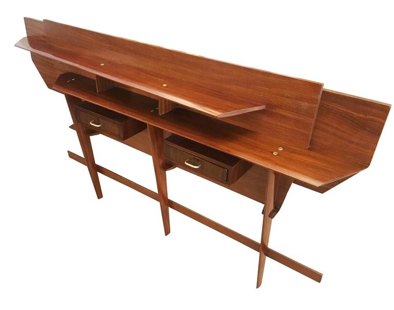 Italian Mid-Century Wall Console Unit at 1stDibs