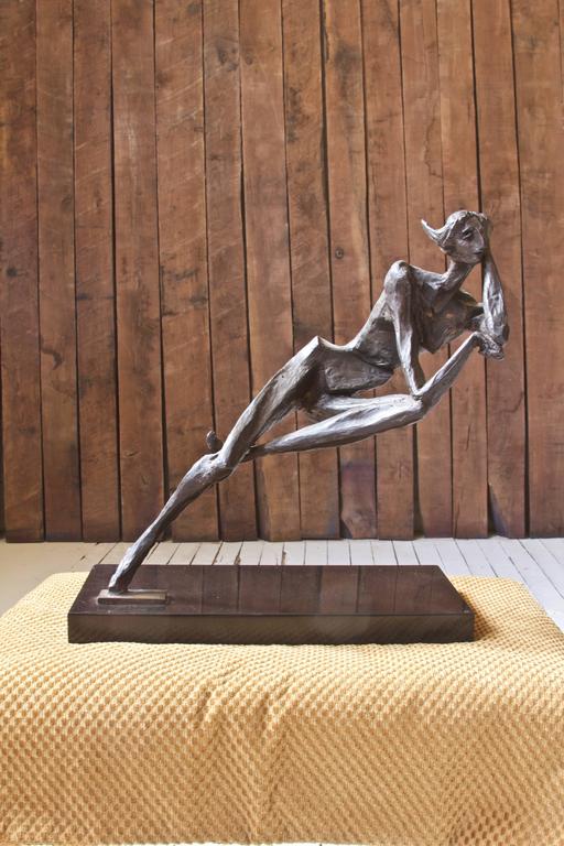 Brutalist Bronze Sculpture by M. Victor; 1960s at 1stDibs