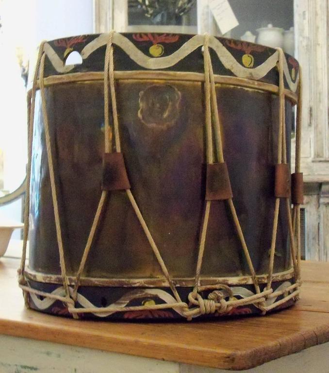 Late 19th Century Italian Brass and Rope Tension Military Drum For Sale ...