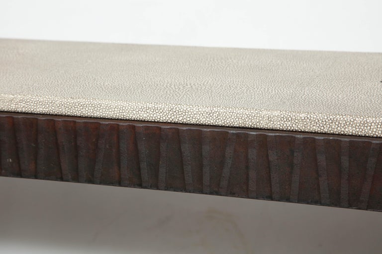 Shagreen Embossed Edelman Leather Console For Sale at 1stDibs