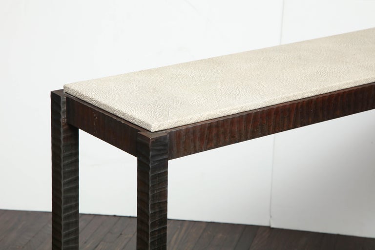 Shagreen Embossed Edelman Leather Console For Sale at 1stDibs