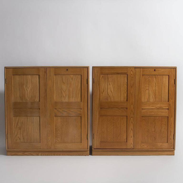 Modular solid oak storage system by Mogens Koch For Sale at 1stDibs