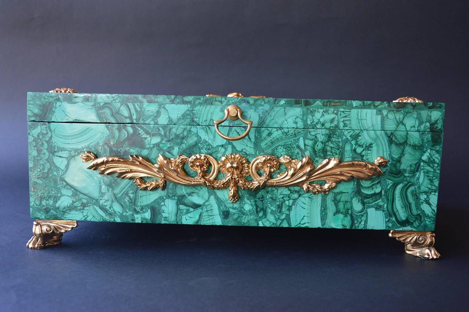Russian Malachite Box For Sale at 1stdibs