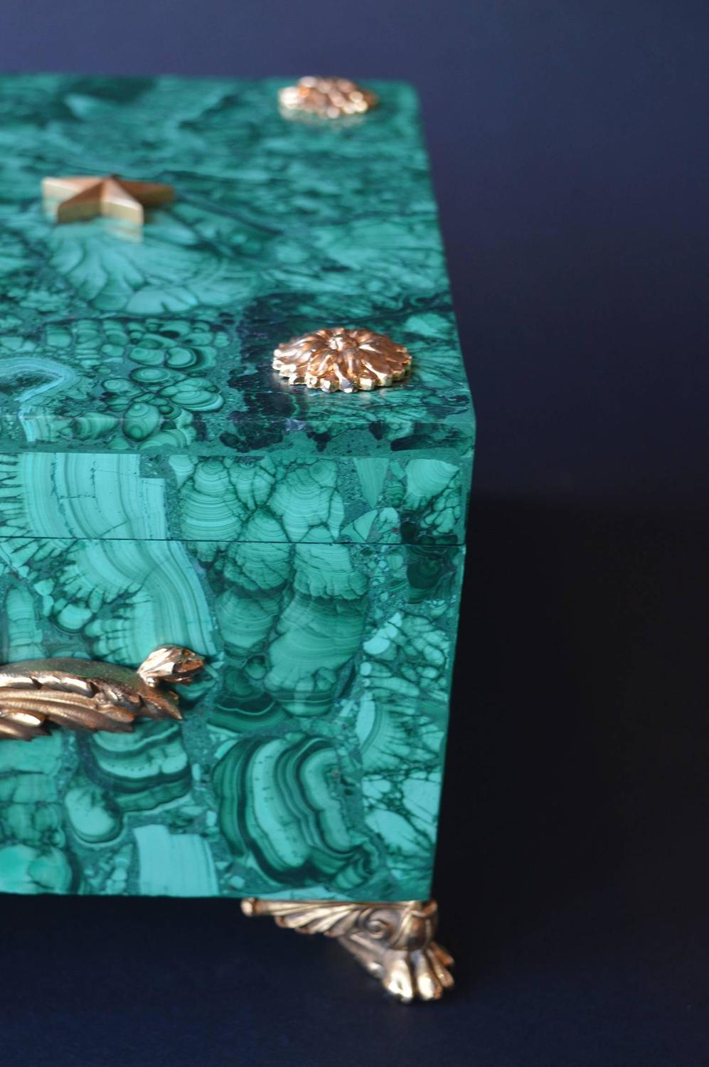 Russian Malachite Box For Sale at 1stdibs