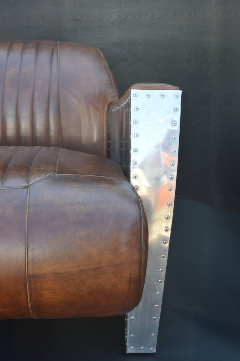 Pair of Riveted Aviator Chairs at 1stDibs