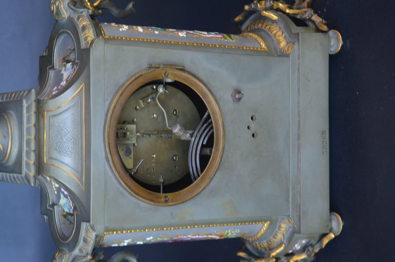Small French Chinoiserie Clock Set For Sale at 1stDibs