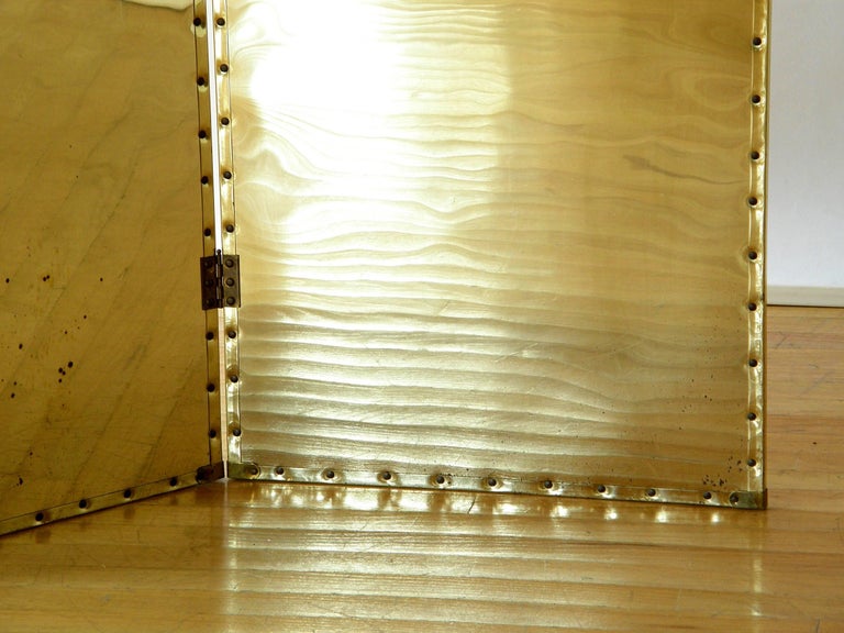 Riveted Brass Folding Screen at 1stDibs