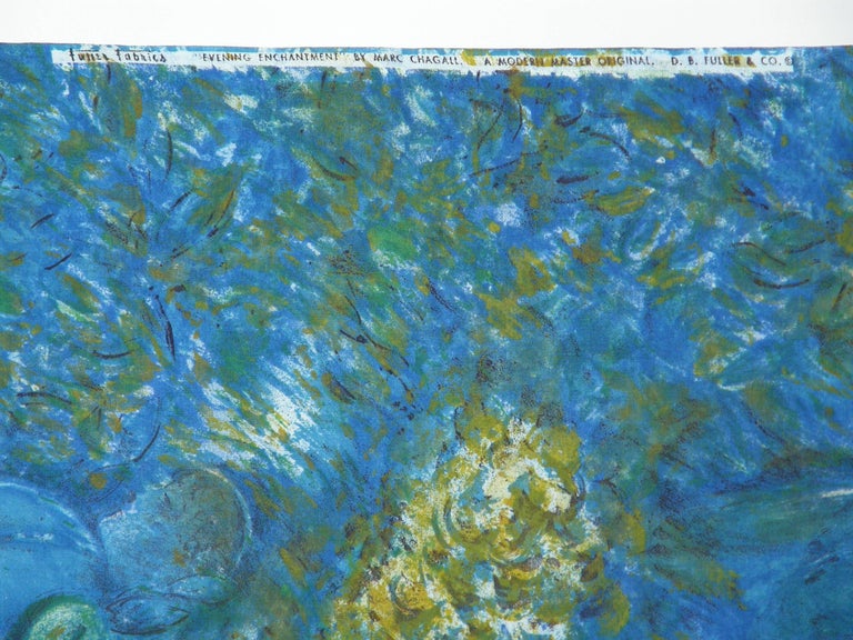 Marc Chagall "Evening Enchantment" Textile Pattern for Fuller Fabrics ...
