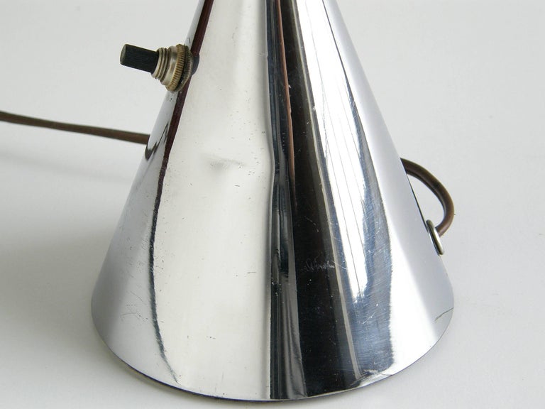 Harry Weese Baldry Series Gooseneck Table Lamp Chrome Plated at 1stDibs