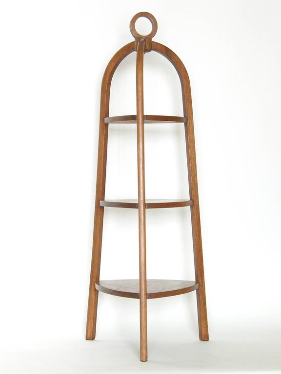 Teak Three-Tier Server Portable Dessert Cake Stand With Ring Handle ...