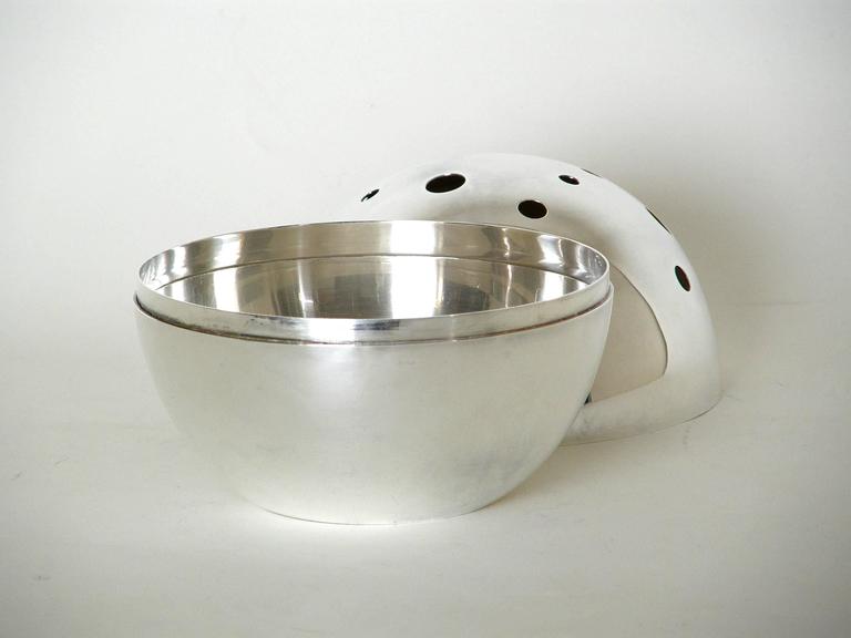 Christofle Silver Plate Ball Vase at 1stDibs