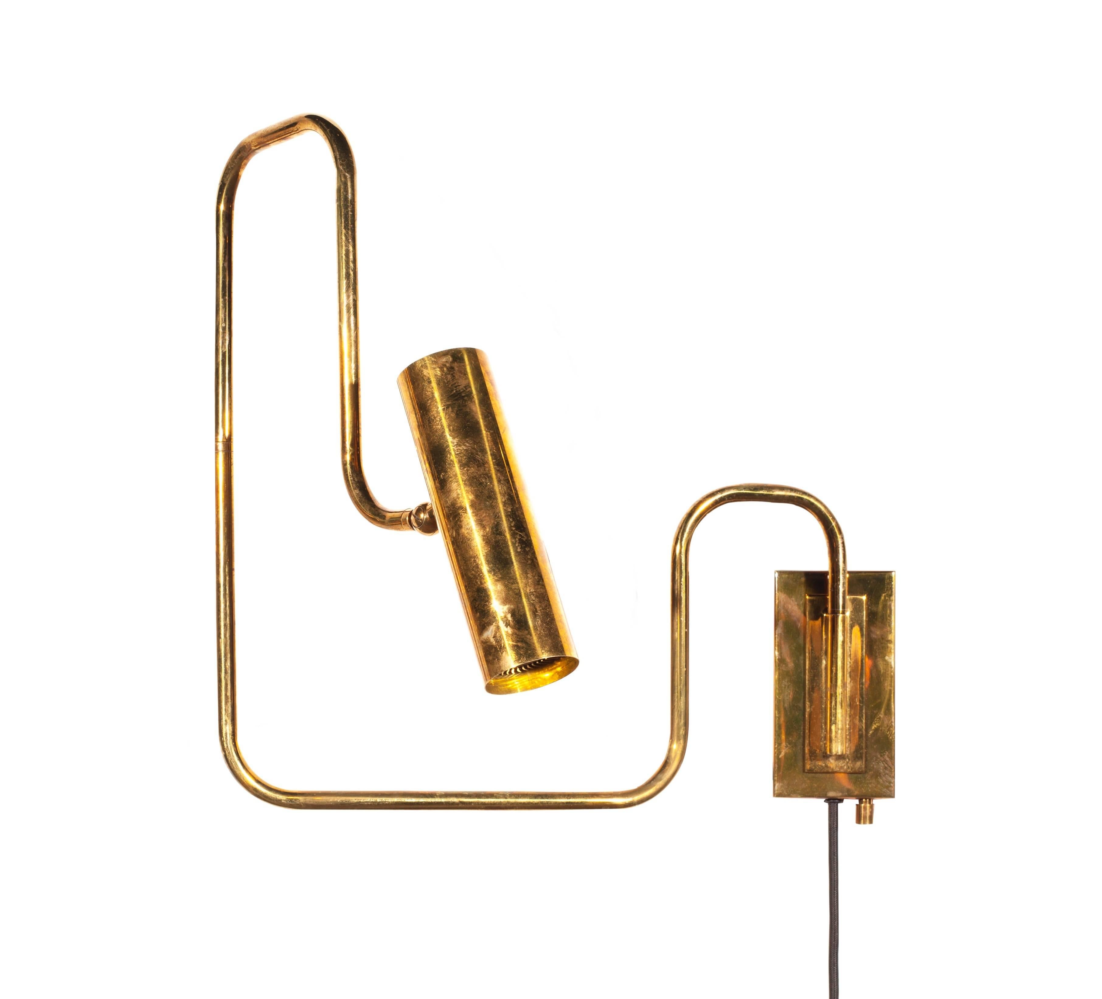Brass Handmade Pivot Light Wall Sconce Designed by Christopher Gentner ...