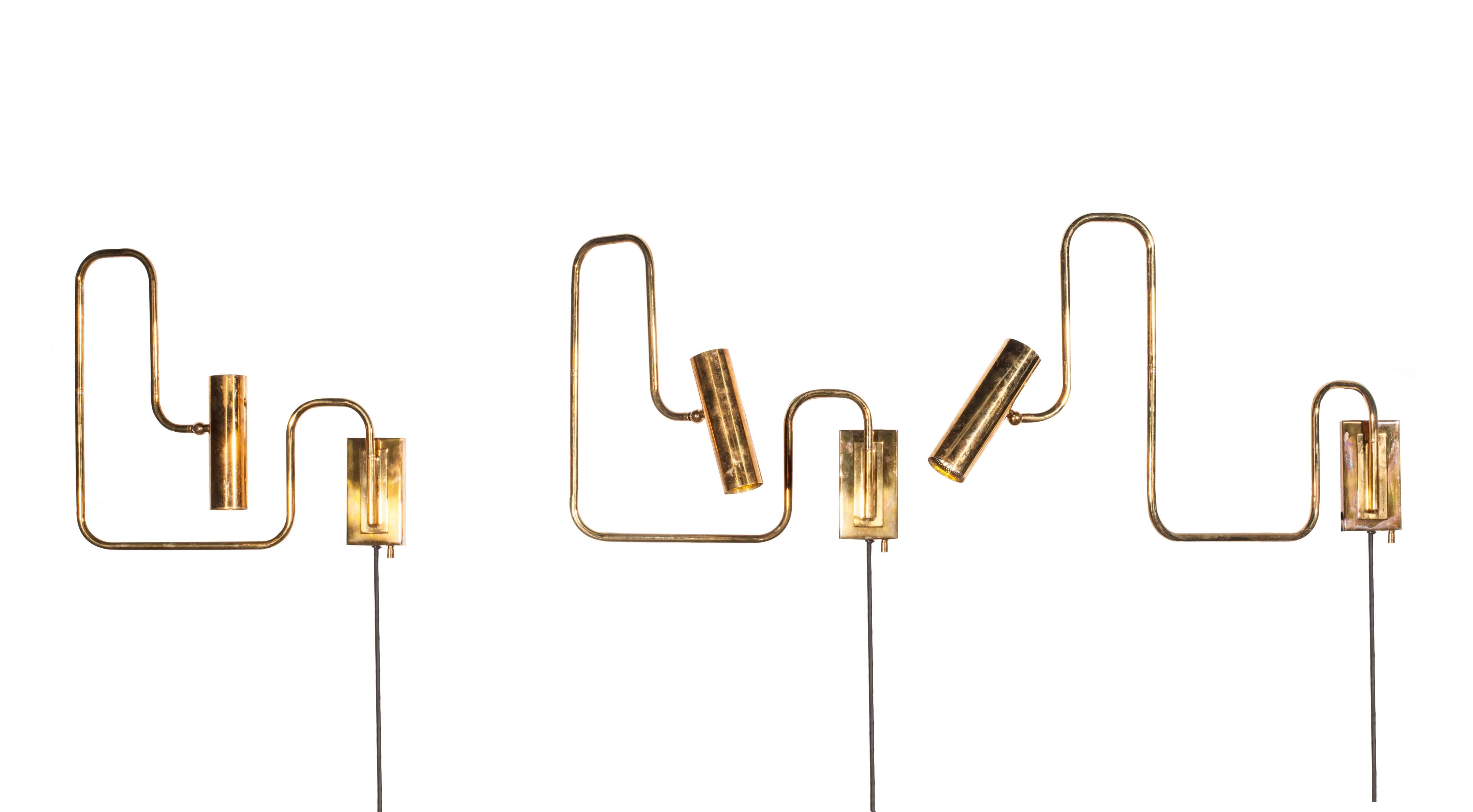 Brass Handmade Pivot Light Wall Sconce Designed by Christopher Gentner ...