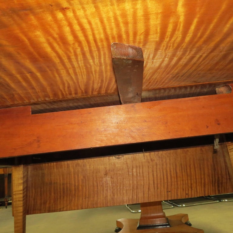 Handsome 19th Century Highly Figured Tiger Maple Drop Leaf Table or ...