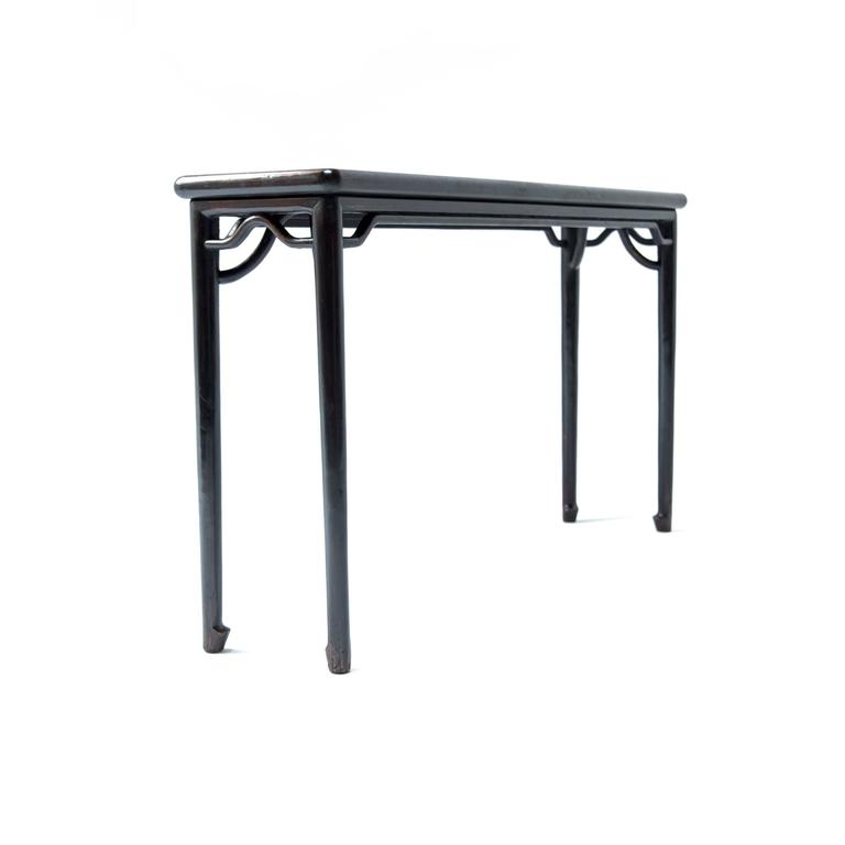 Petite Round Corner Double Support Side Table at 1stDibs