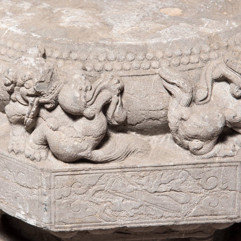 Pair of Highly Carved Chinese Stone Column Bases at 1stDibs | china ...