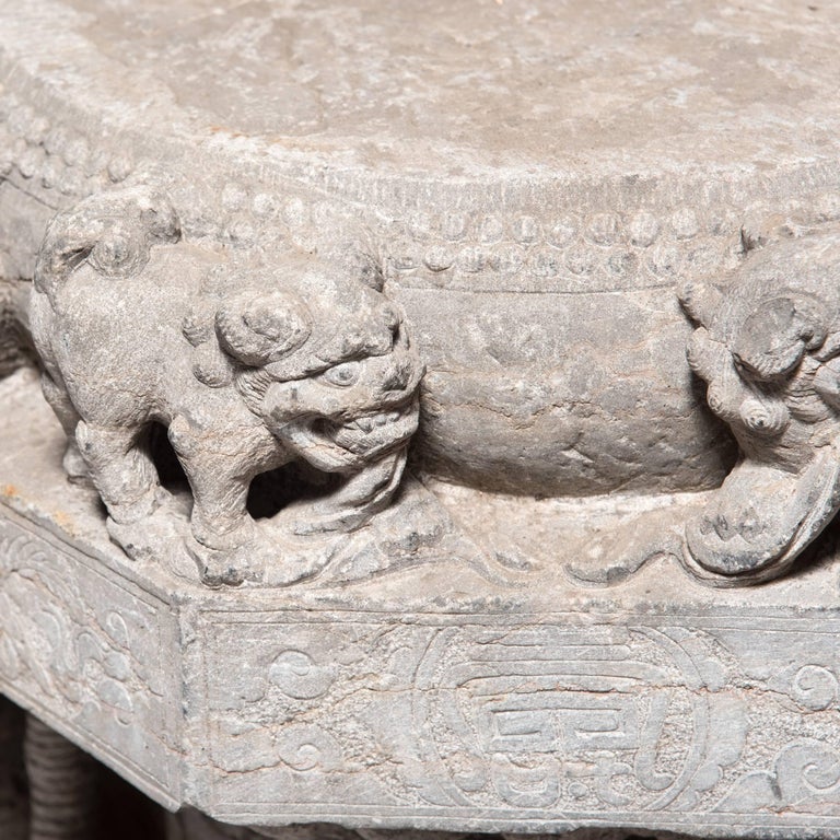 Pair of Highly Carved Chinese Stone Column Bases at 1stDibs | china ...