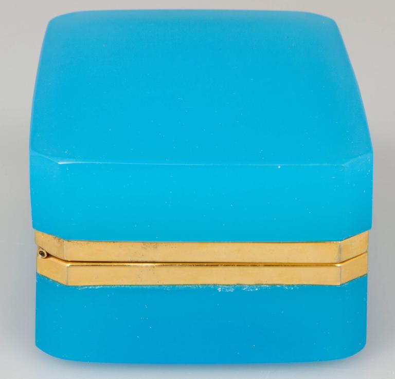 Cenedese Beautiful Blue Glass Box at 1stDibs