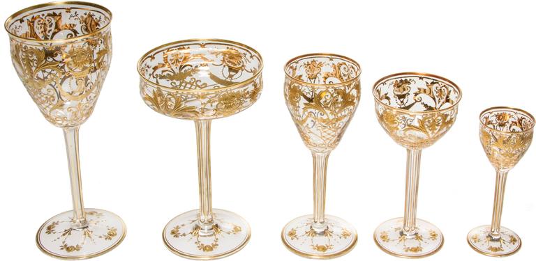 Large and Fabulous Moser Stemware and Table Service at 1stDibs