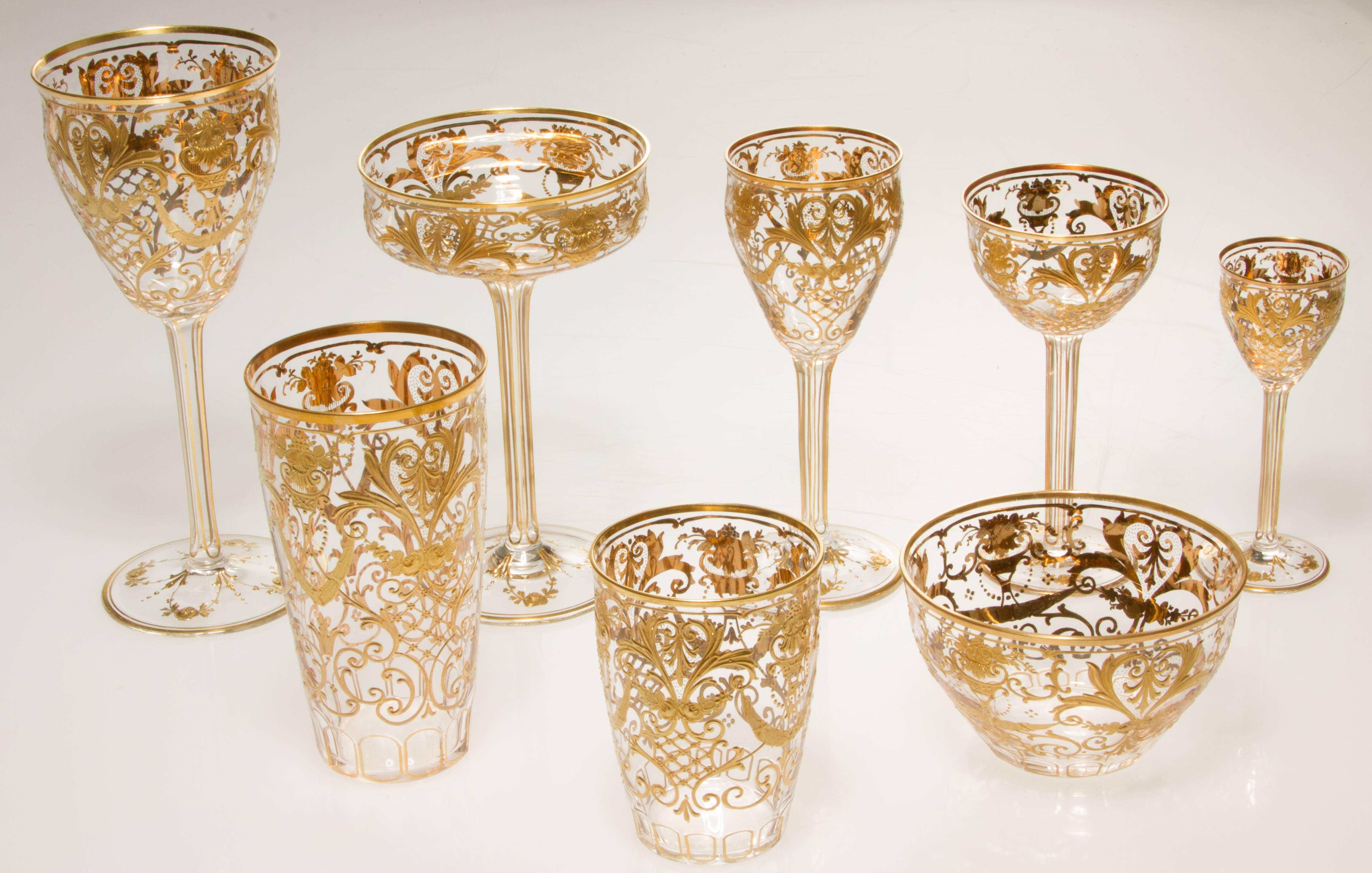 Large and Fabulous Moser Stemware and Table Service at 1stDibs