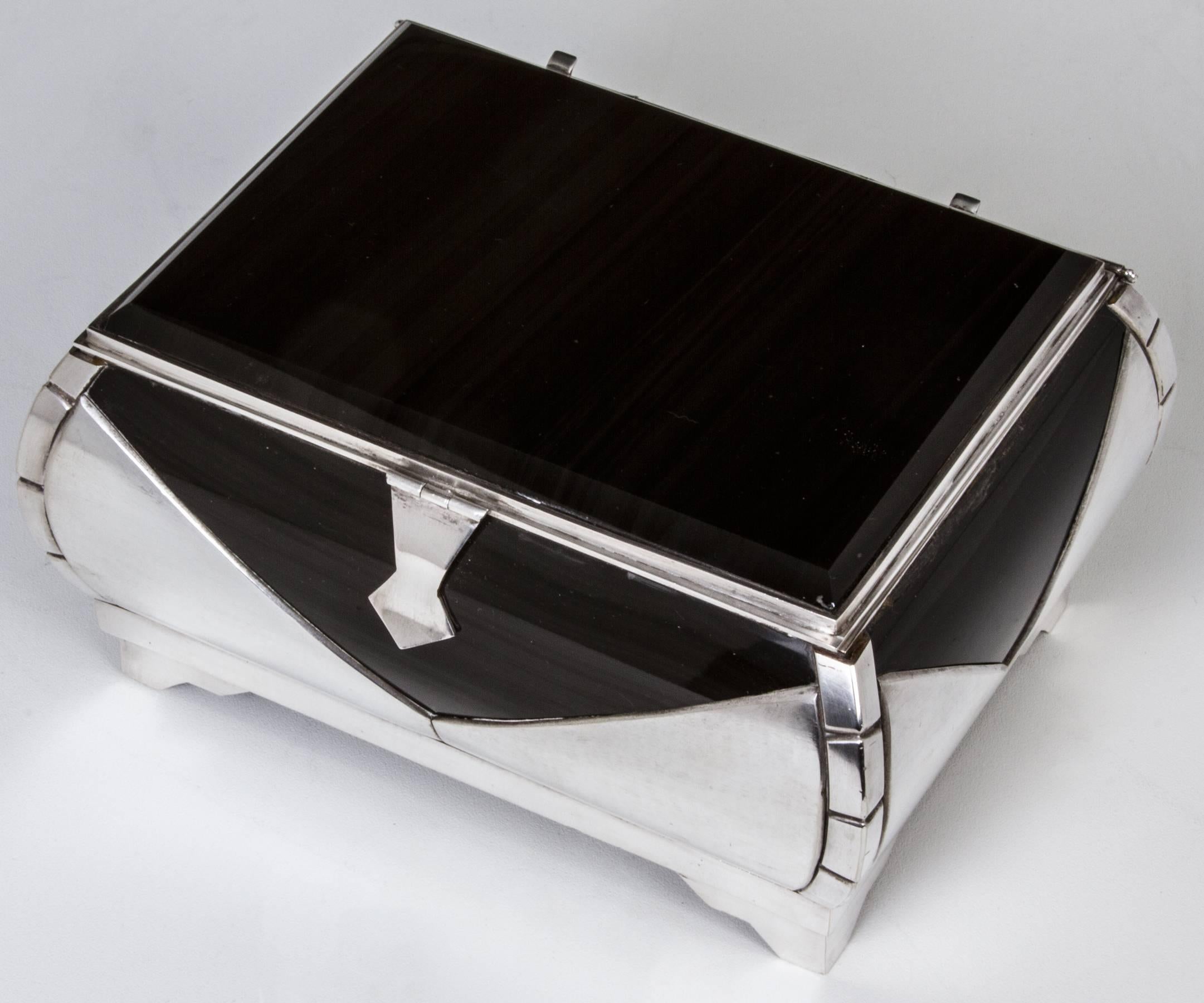 Art Deco Obsidian Box at 1stDibs