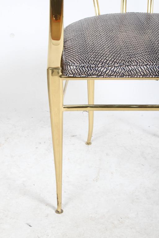 Italian Brass Side or Desk Chair at 1stDibs