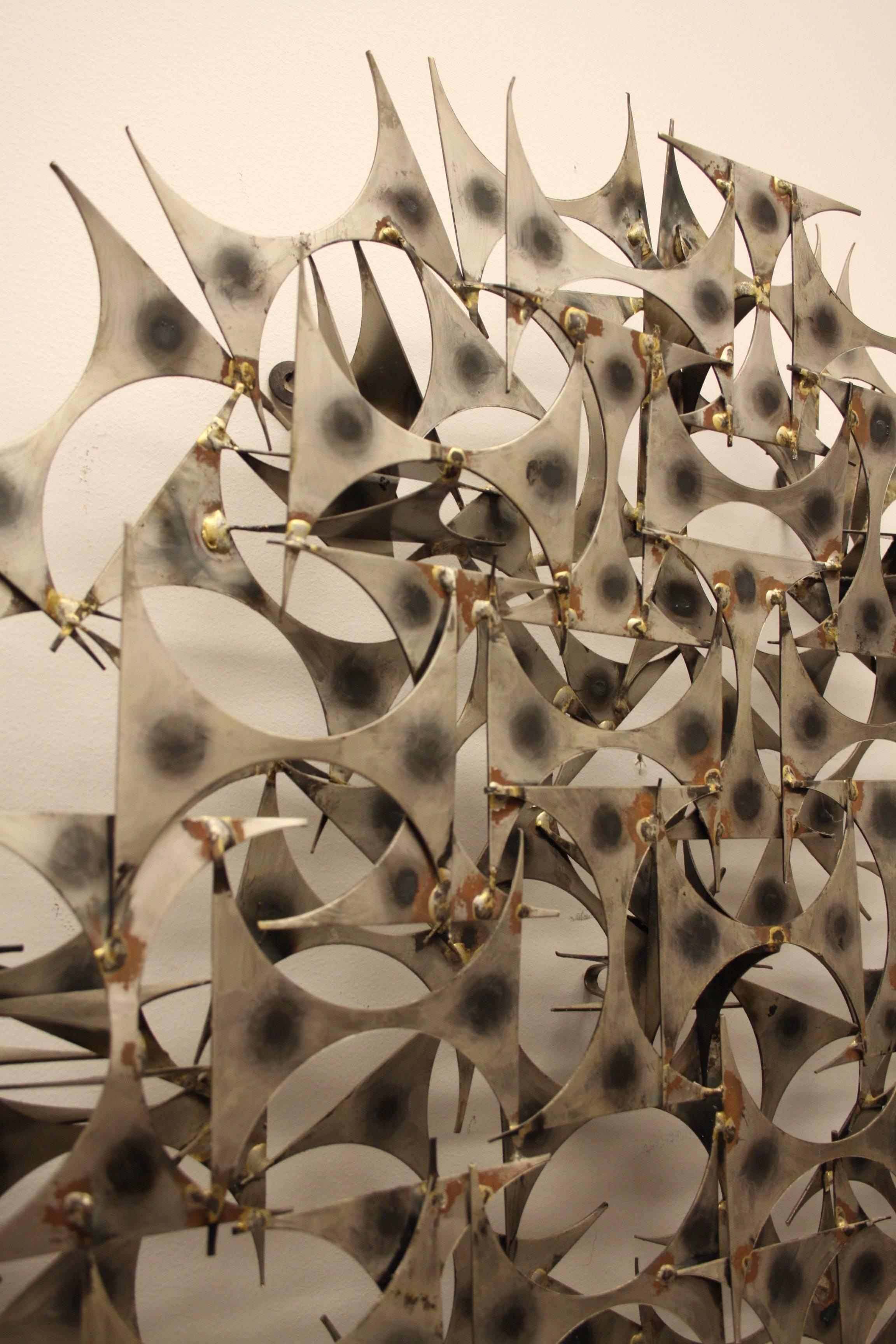 Marc Weinstein Mid-Century Modern Brutalist "Esperanto" Abstract Wall ...