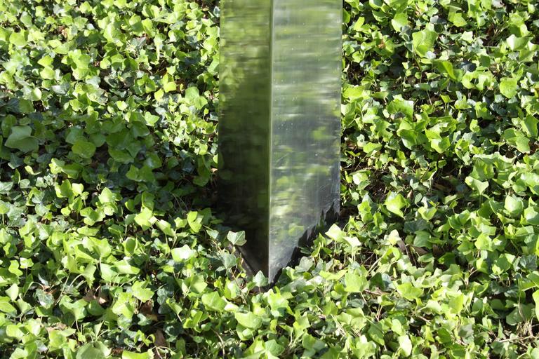 Large Stainless Steel Triangular Obelisk Sculpture, Garden or Yard at ...