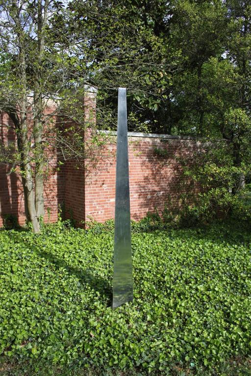 Large Stainless Steel Triangular Obelisk Sculpture, Garden or Yard at ...