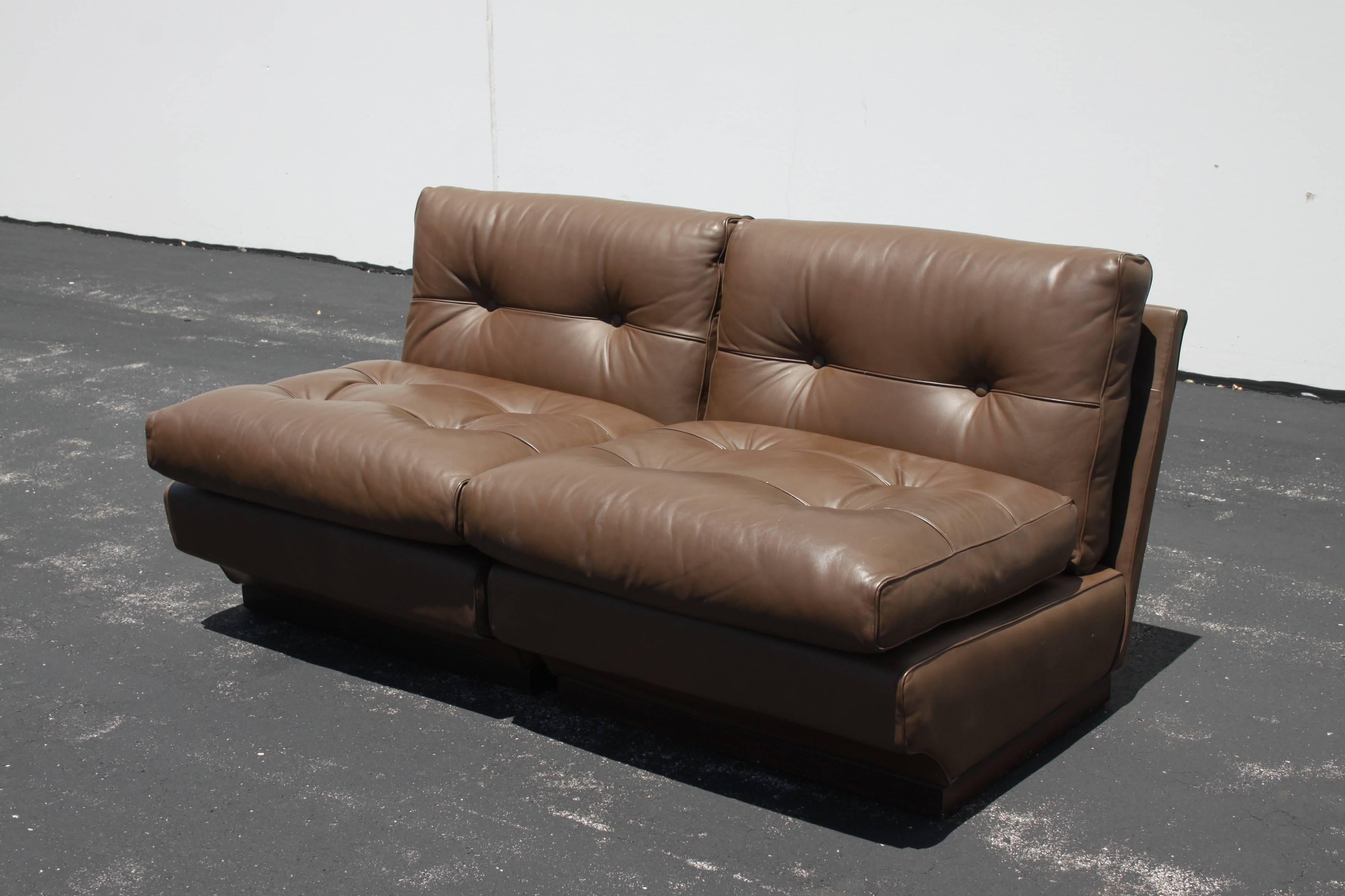 Mario Bellini Leather Lounge Chairs for B&B Italia For Sale at 1stDibs