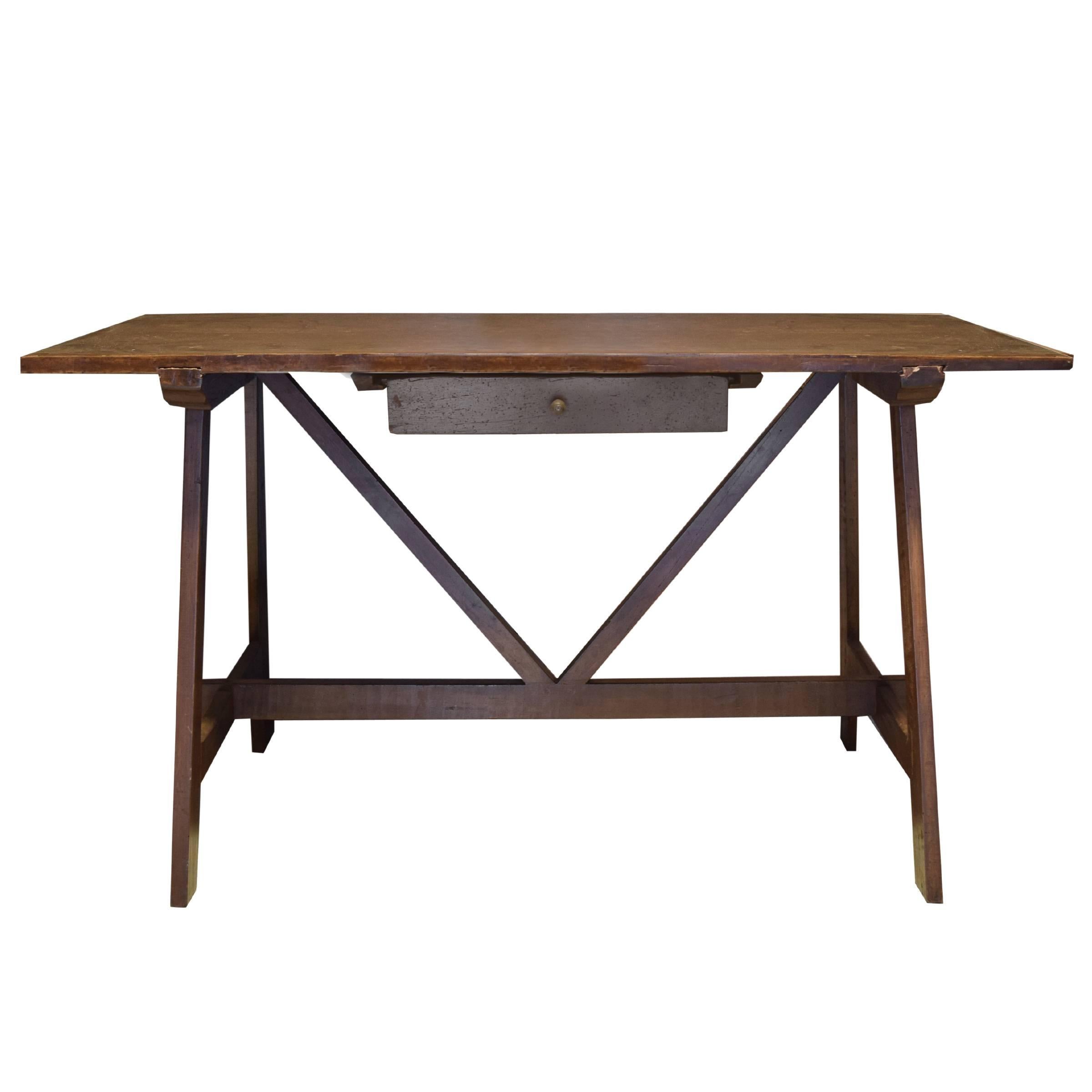 Italian Double-Sided Architects Table at 1stDibs