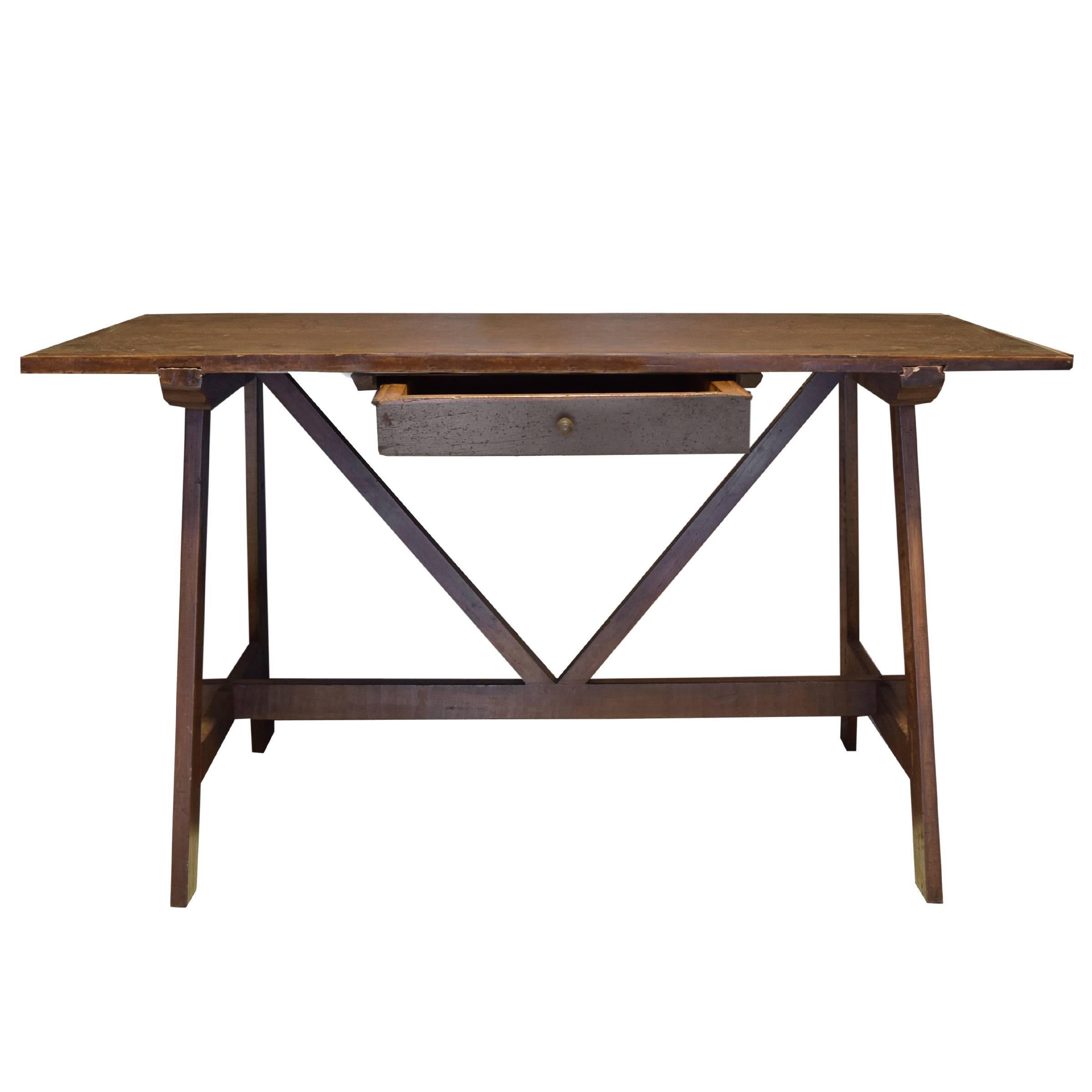 Italian Double-Sided Architects Table at 1stDibs
