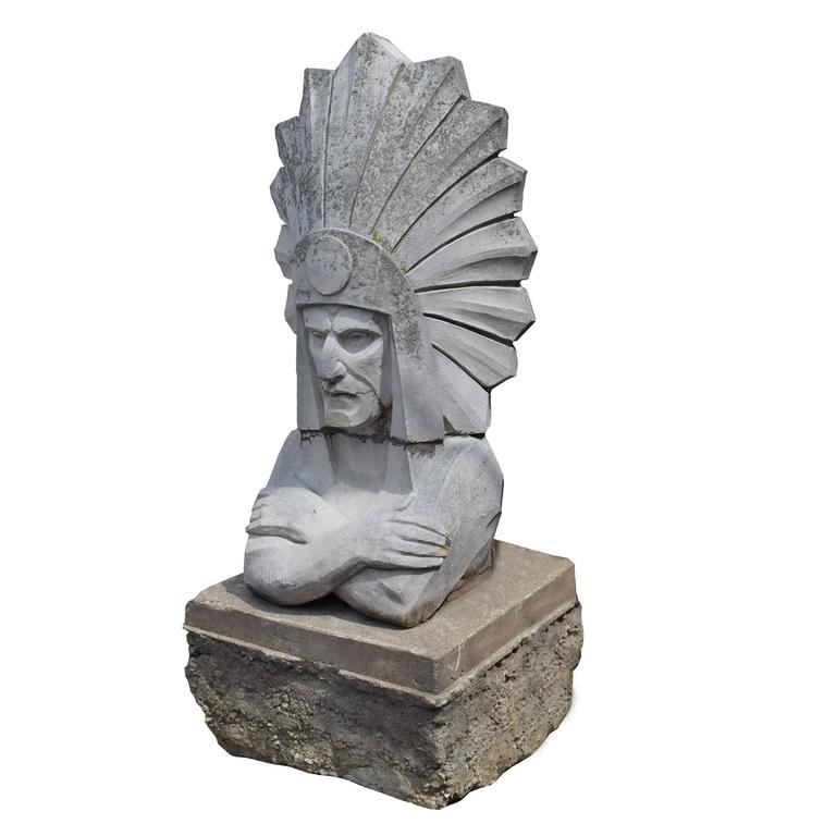 Monumental Terra Cotta Native American Bust from the Chicago ...